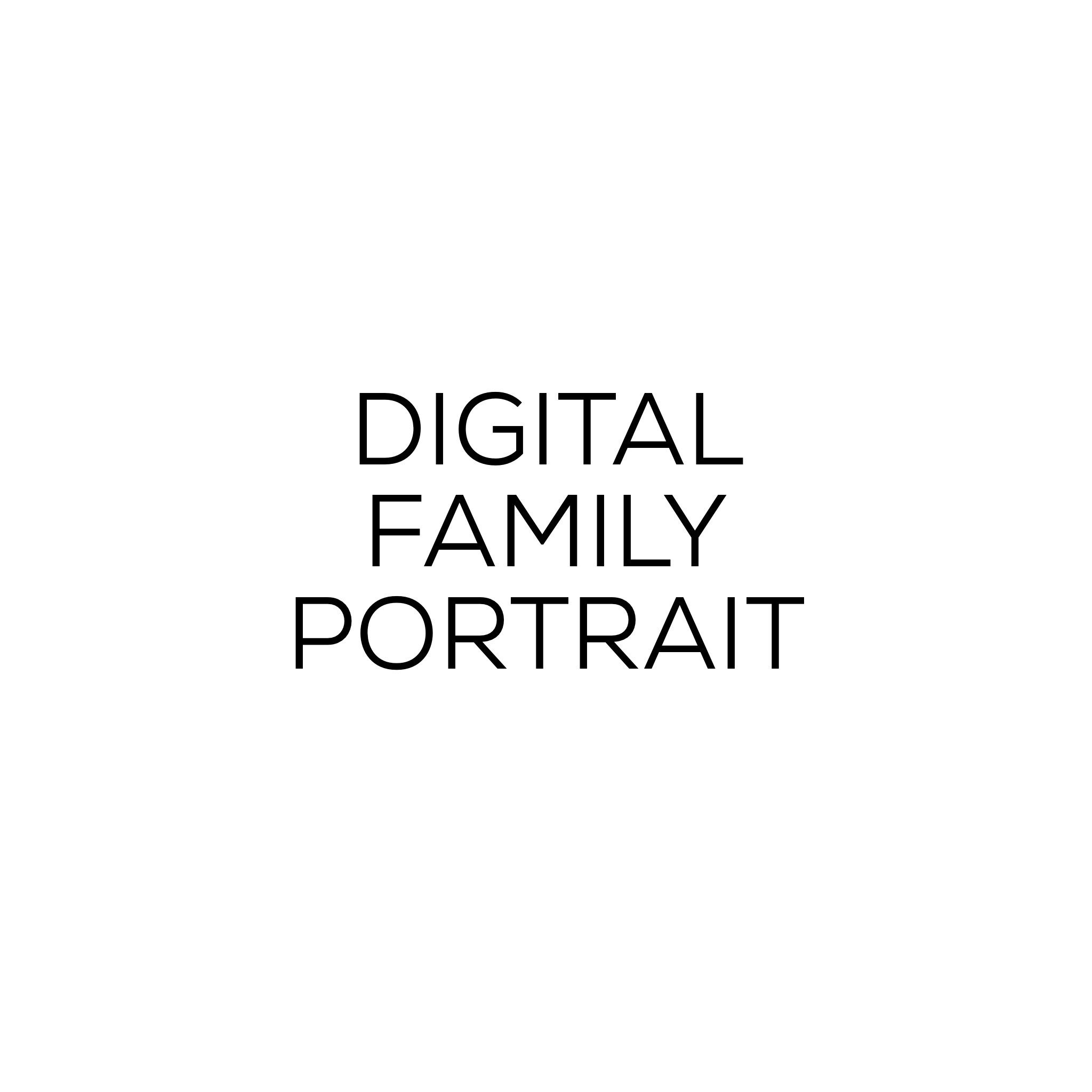 Digital Family Portrait Silhouette Style | Etsy