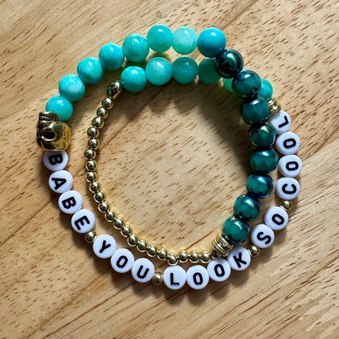 Babe, You Look so Cool Lyric Word Double Wrap Bracelet - Etsy