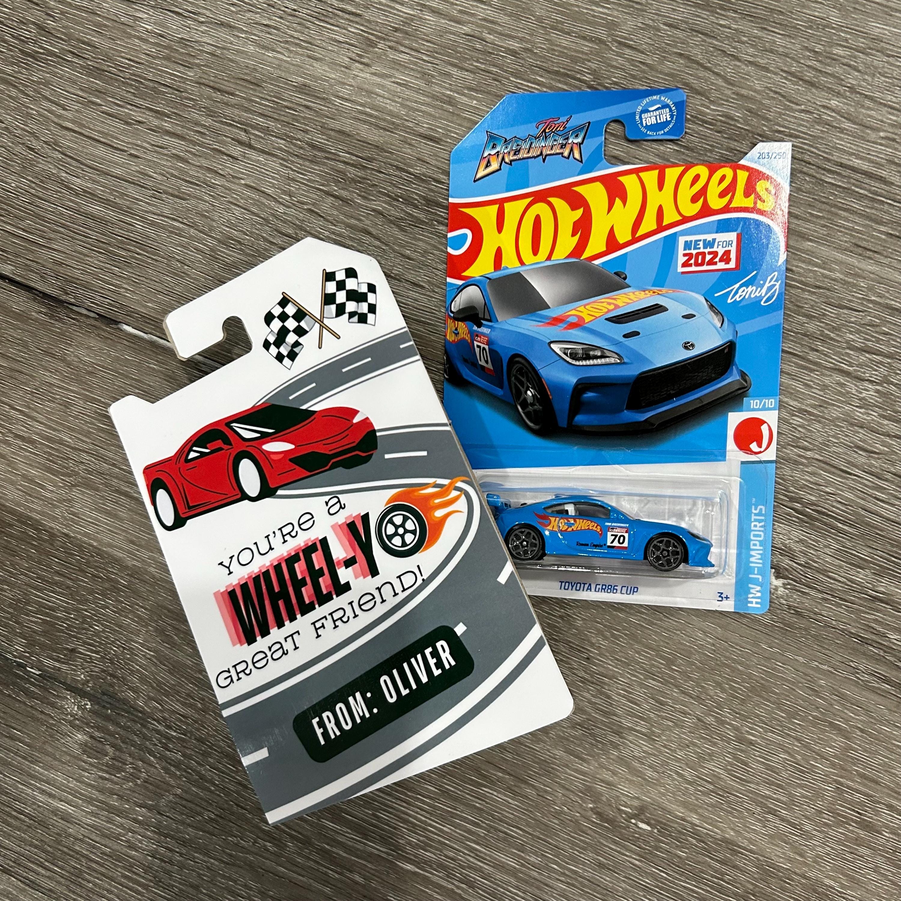 Valentines Day Race Cars Favors - Wheelie Cool Friend - Valentines Day ...