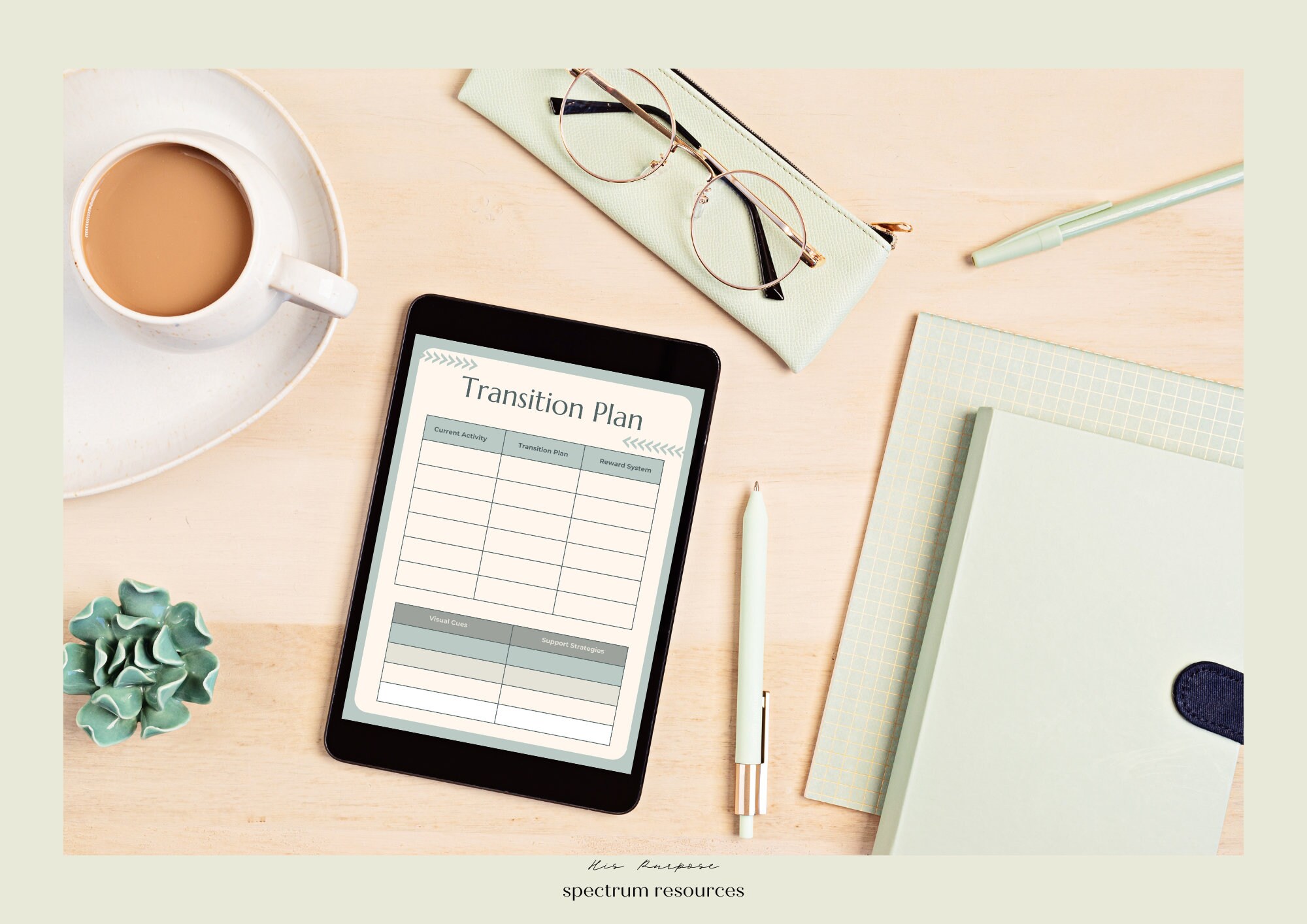 Autism Transition Plan Template, Autism Support Plan, Visual Schedule ...