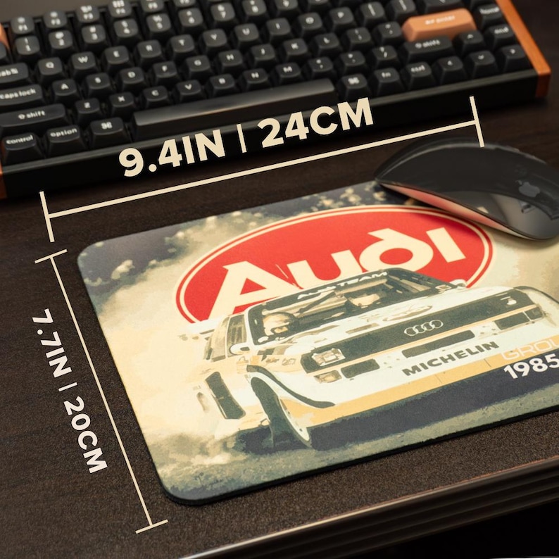 Audi Rally Group B Race Car Photo Mousepad - Gifts for Him, Gamers ...