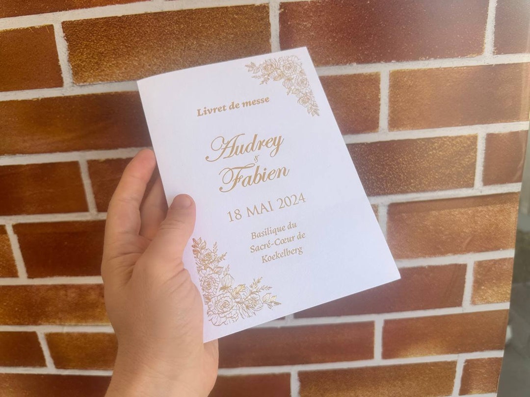 Elegant Custom Wedding Mass Booklet, Personalized Catholic Ceremony ...