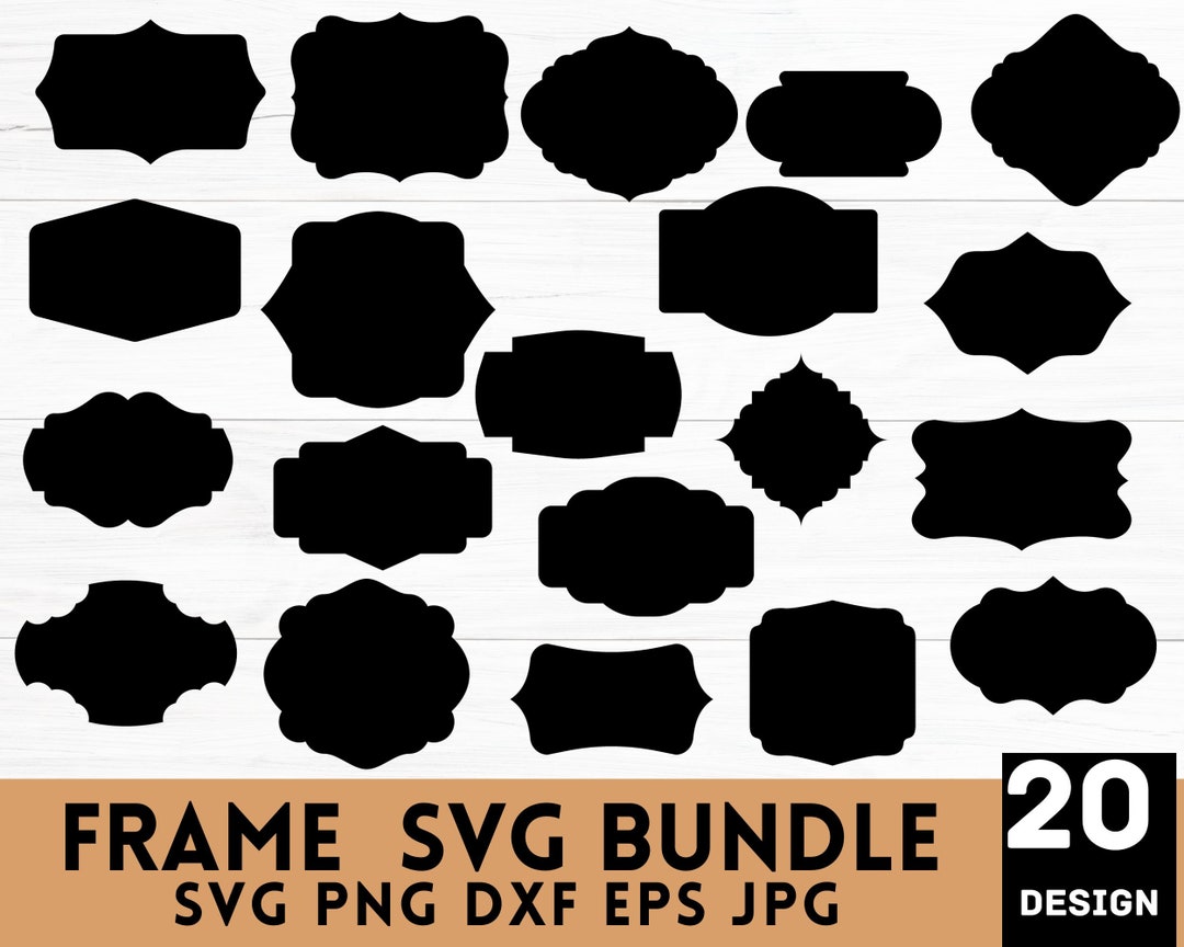 Label Frames Svg, Label Frame Vector Clipart, Label Frames, Vintage ...