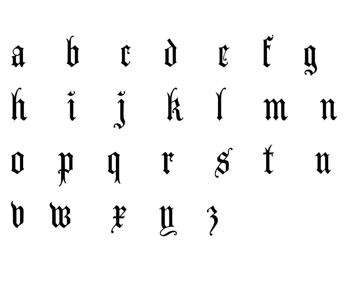 80 Old English Font, Old English Alphabet SVG, Old English Font Svg ...