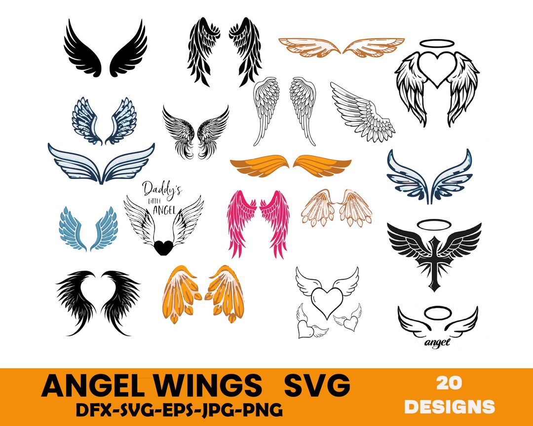Angel Wings SVG, Angel Wings PNG, Angel Wings Svg Bundle, Angel Wings ...