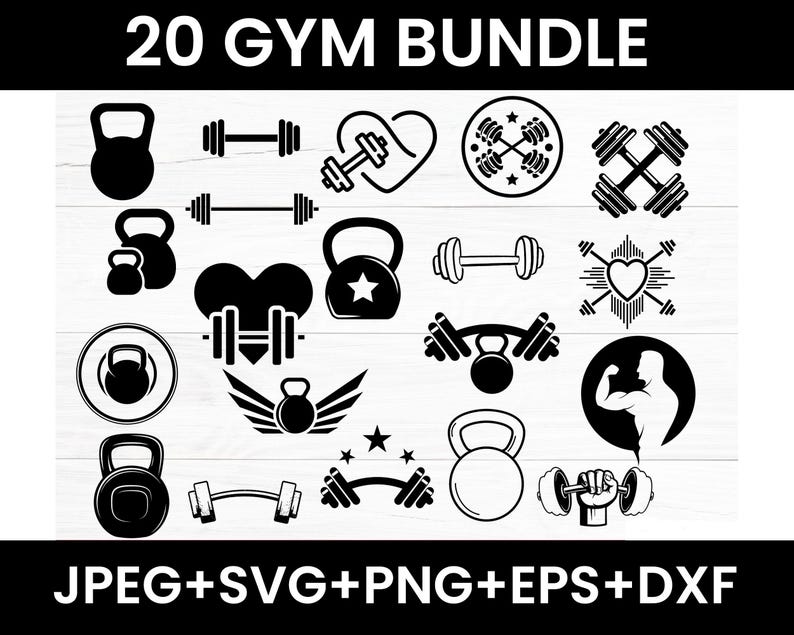 Workout SVG Bundle, Gym SVG Bundle, Fitness SVG, Exercise Svg ...
