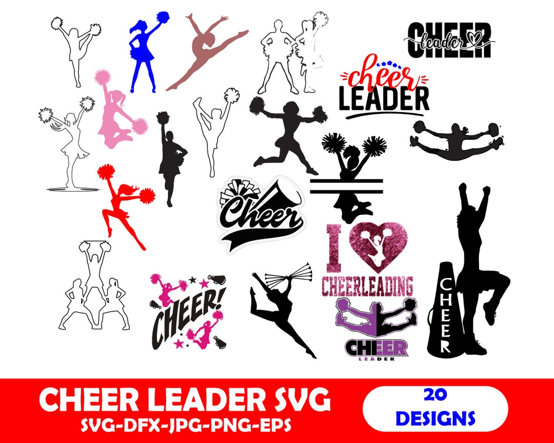 Cheer SVG Bundle, Cheerleading SVG, Cheer Svg, Cheerleader Svg, Cheer ...