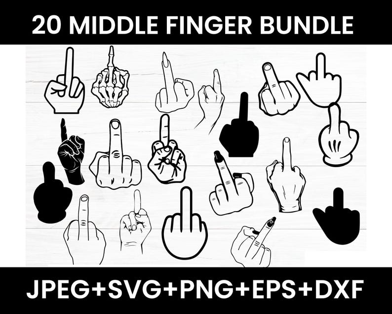 Middle Finger SVG, Middle Finger Cricut, Middle Finger PNG, Middle ...