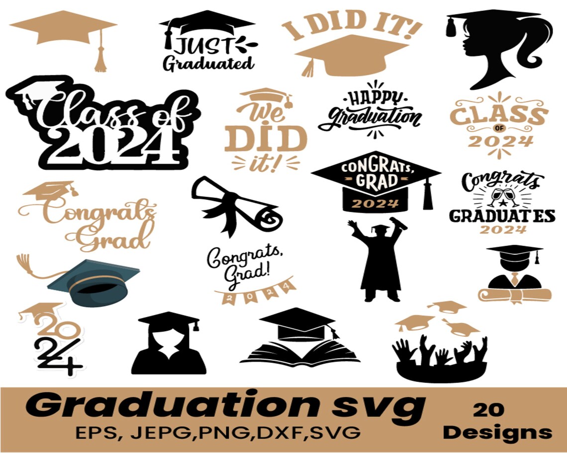 Graduation SVG Bundle, Proud Graduate 2024 SVG, Senior 2024 Svg, Class ...
