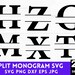 Split Monogram Svg Png, Alphabet Svg, Split Monogram Frame Alphabet ...