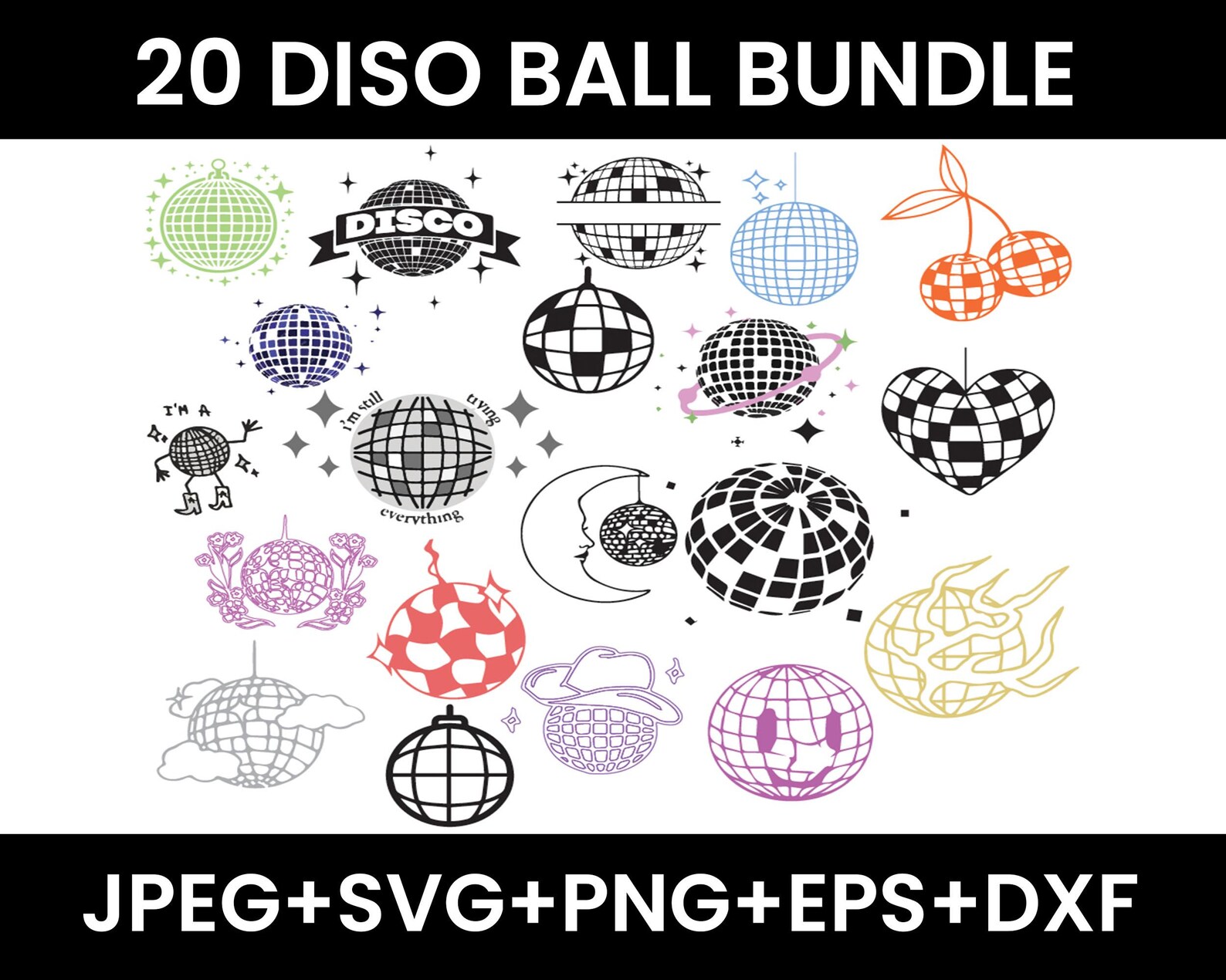 Disco Ball Svg, Disco Ball Png, Discoball Svg, Retro Svg, Groovy Svg ...