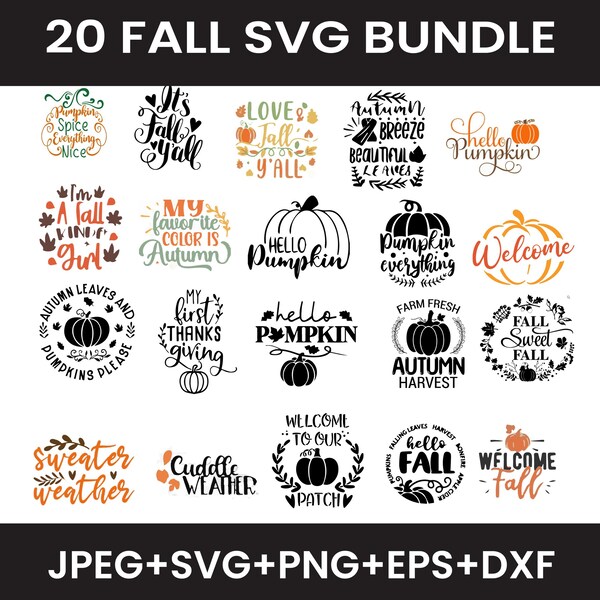 Fall Svg Files - Etsy