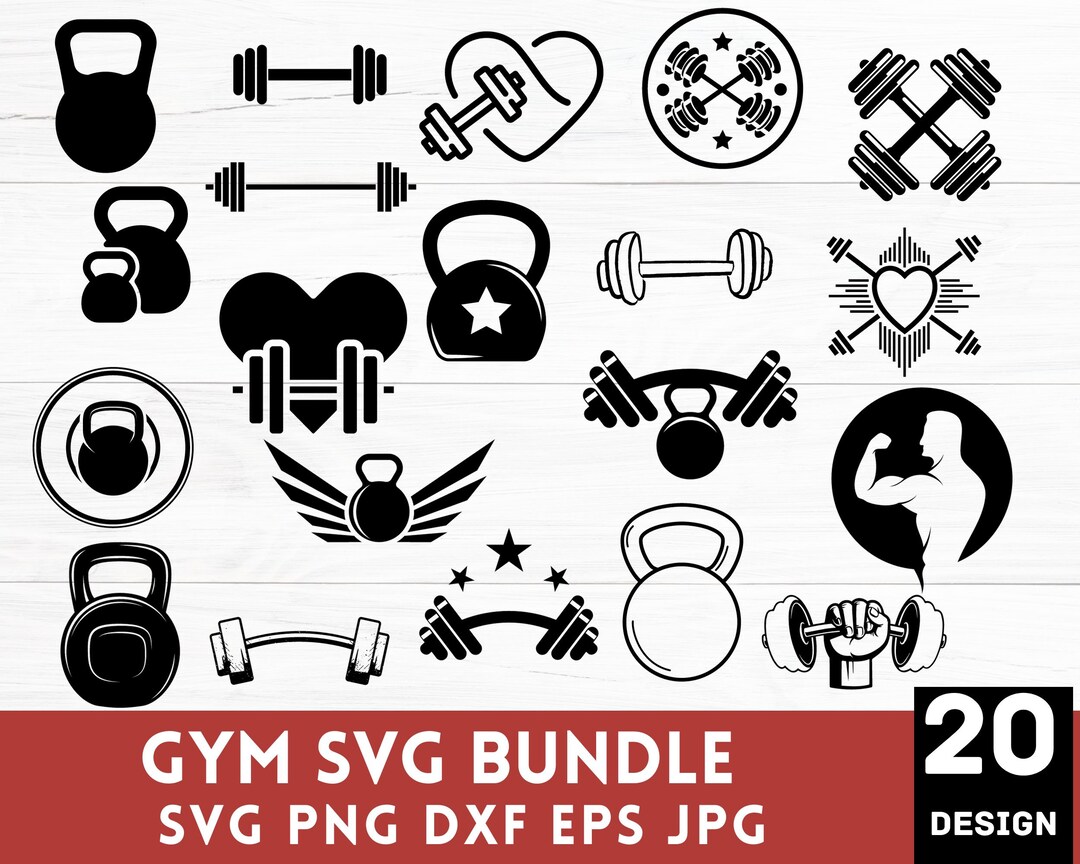 Workout SVG Bundle, Gym SVG Bundle, Fitness SVG, Exercise Svg ...