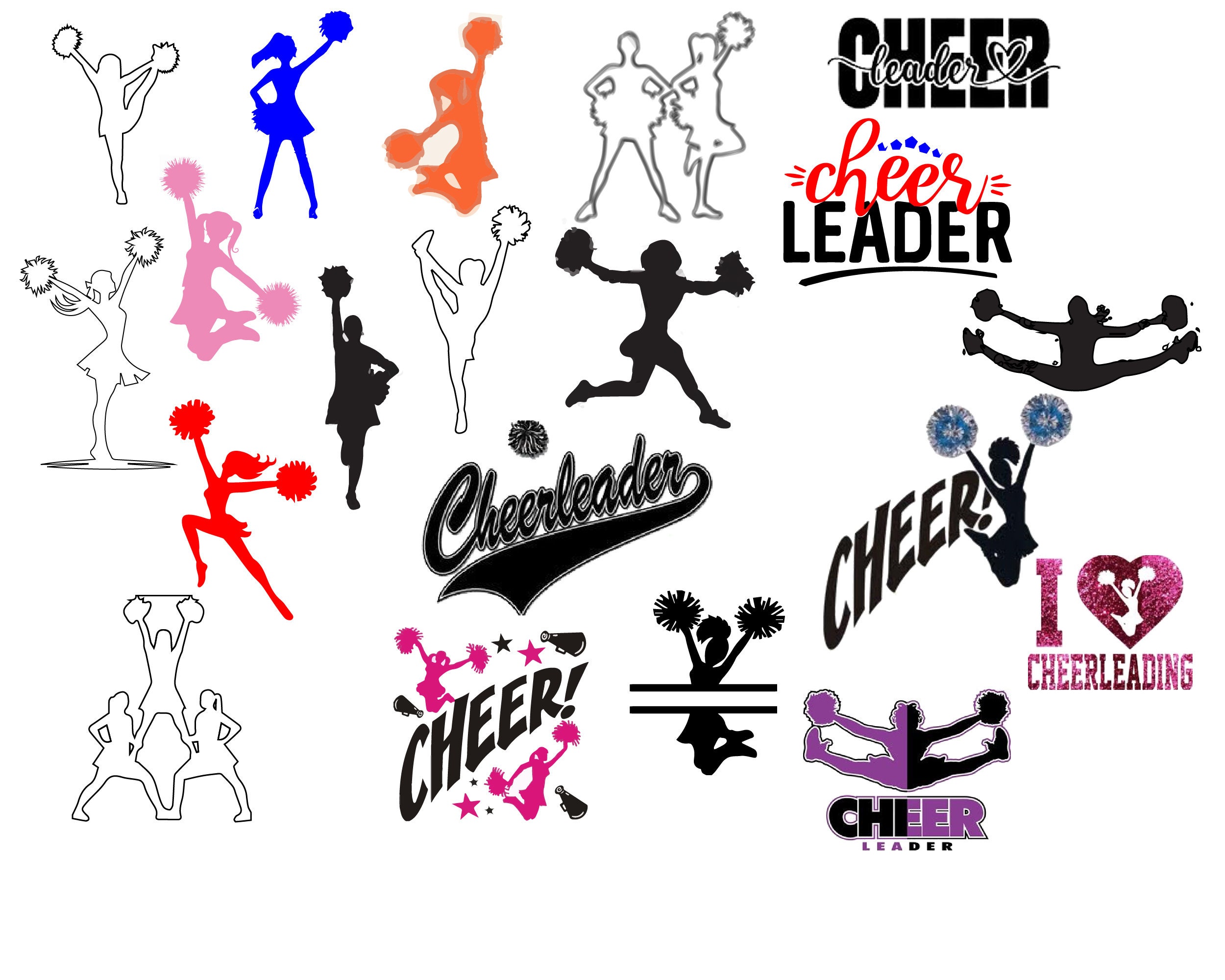 Cheerleader Svg Cheer Svg Bundle Cheerleading Svg Cheer Svg Cheer