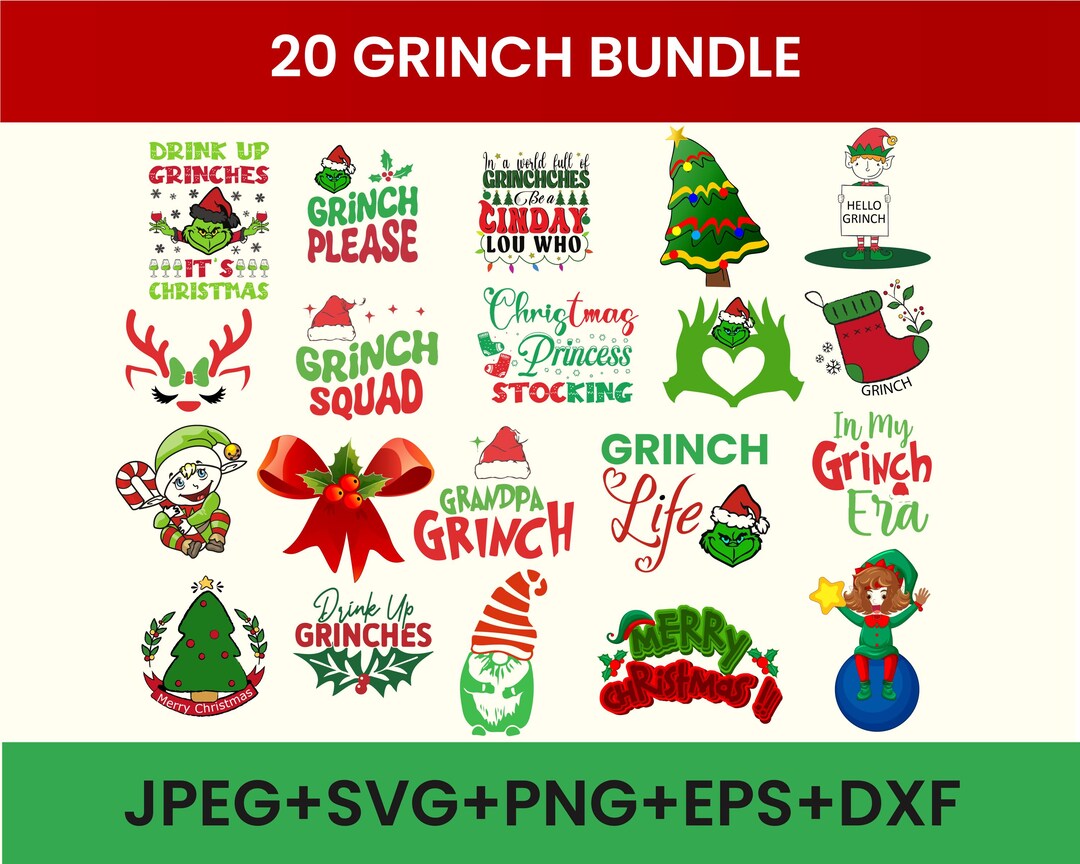 Christmas Svg Bundle, the Grinch Svg Bundle, Merry Christmas Svg ...