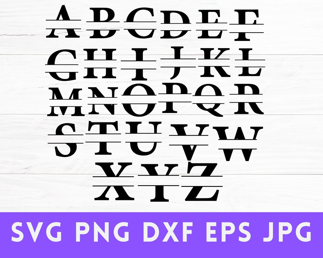 Split Monogram Svg Png, Alphabet Svg, Split Monogram Frame Alphabet ...