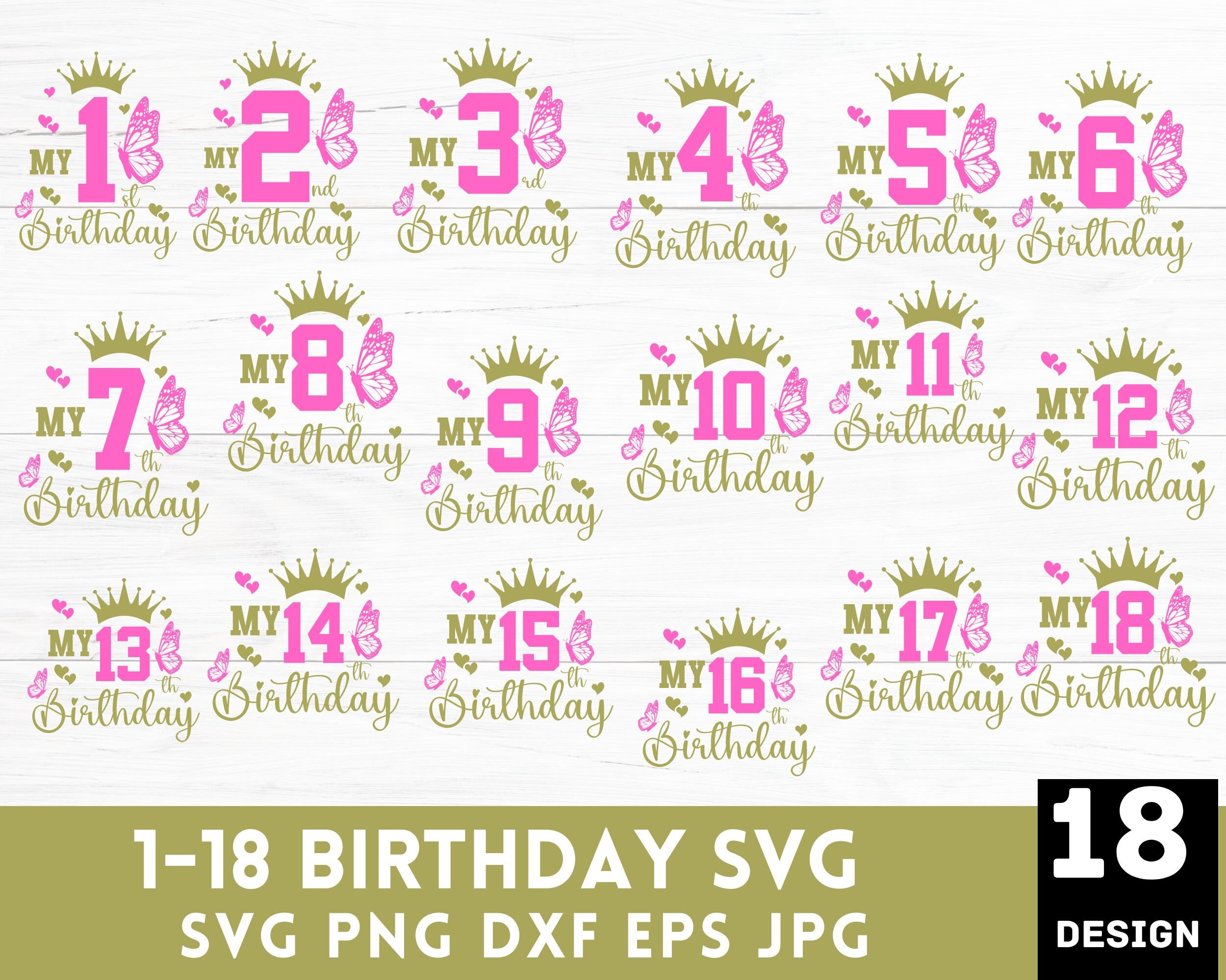 Happy Birthday Svg Bundle, DIY, Birthday Doodle Svg Bundle, Birthday ...
