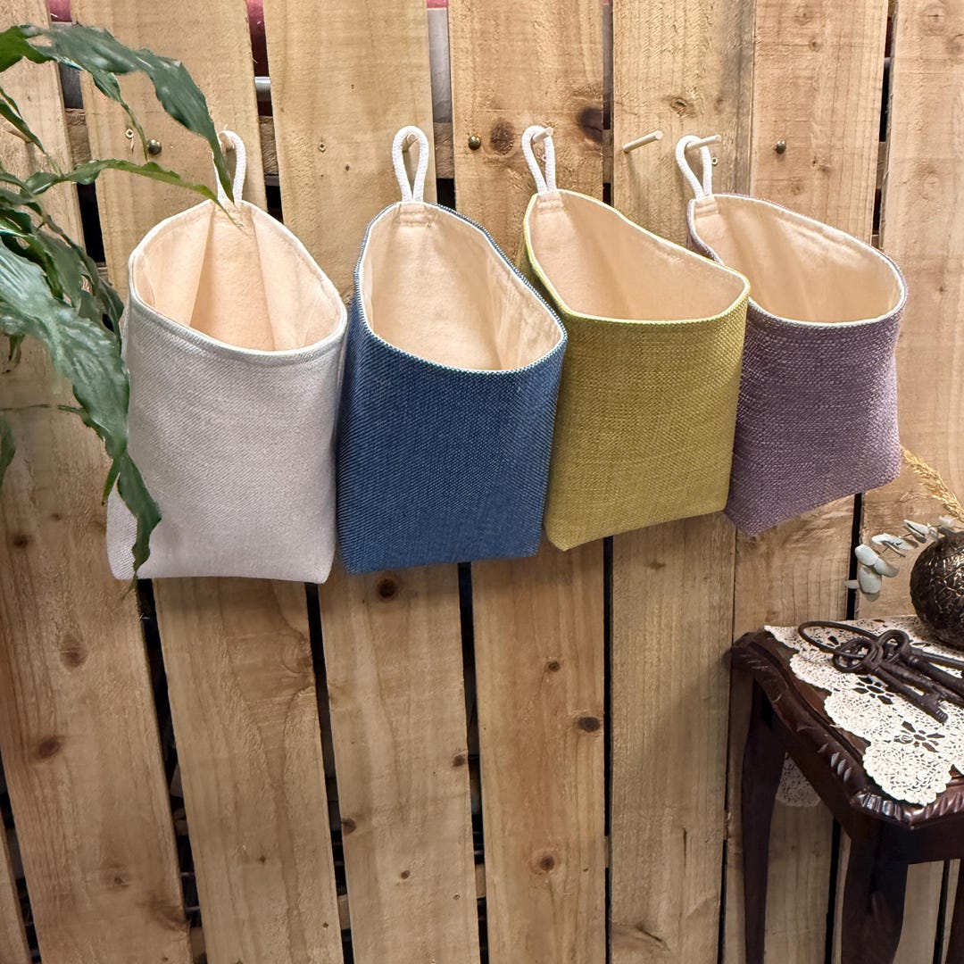Hanging Fabric Basket – Minimalist Storage With Style - Etsy UK