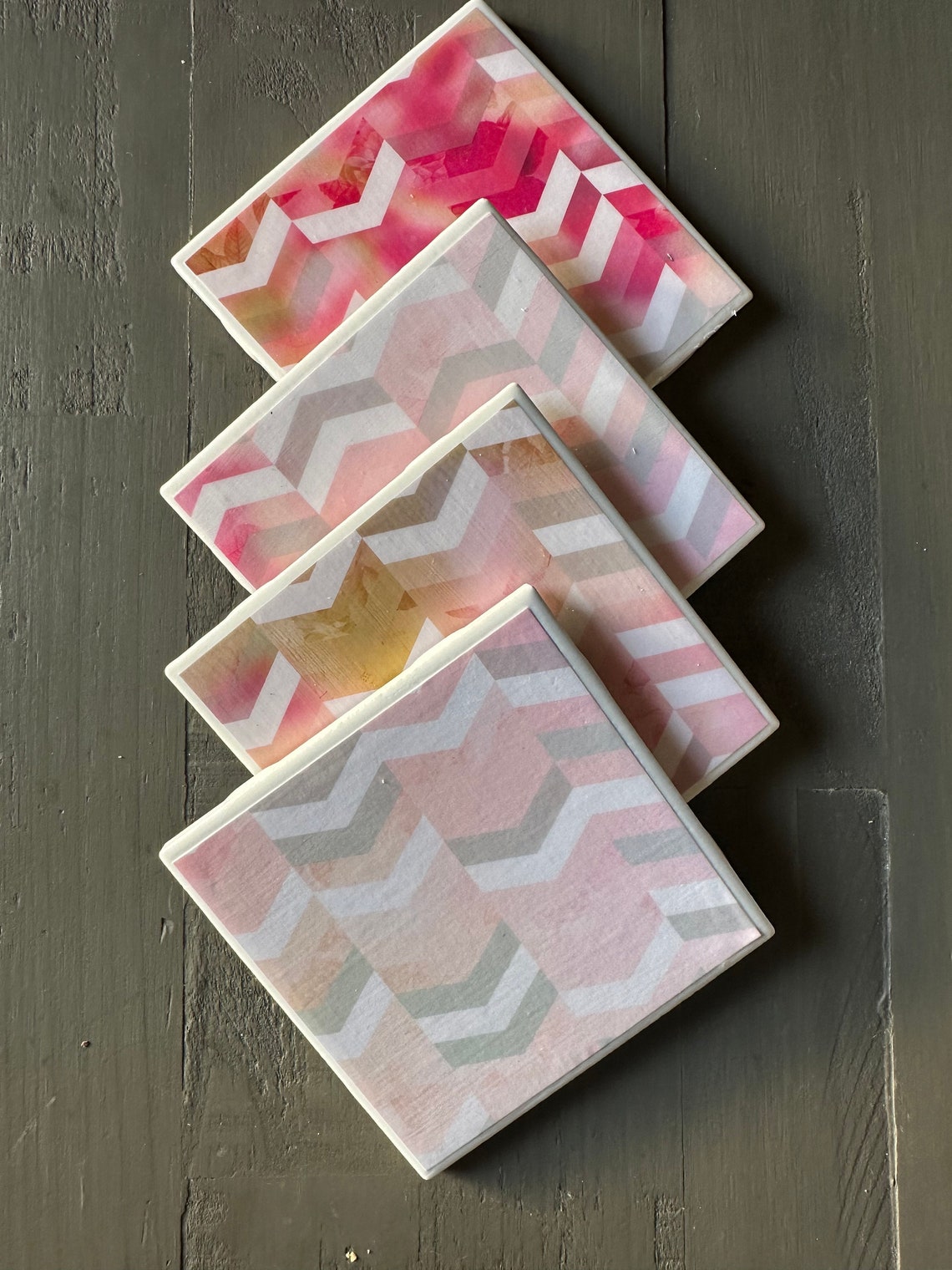 CERAMIC SQUARE HANDMADE Ceramic Tile Coaster Handmade Drink Coaster ...