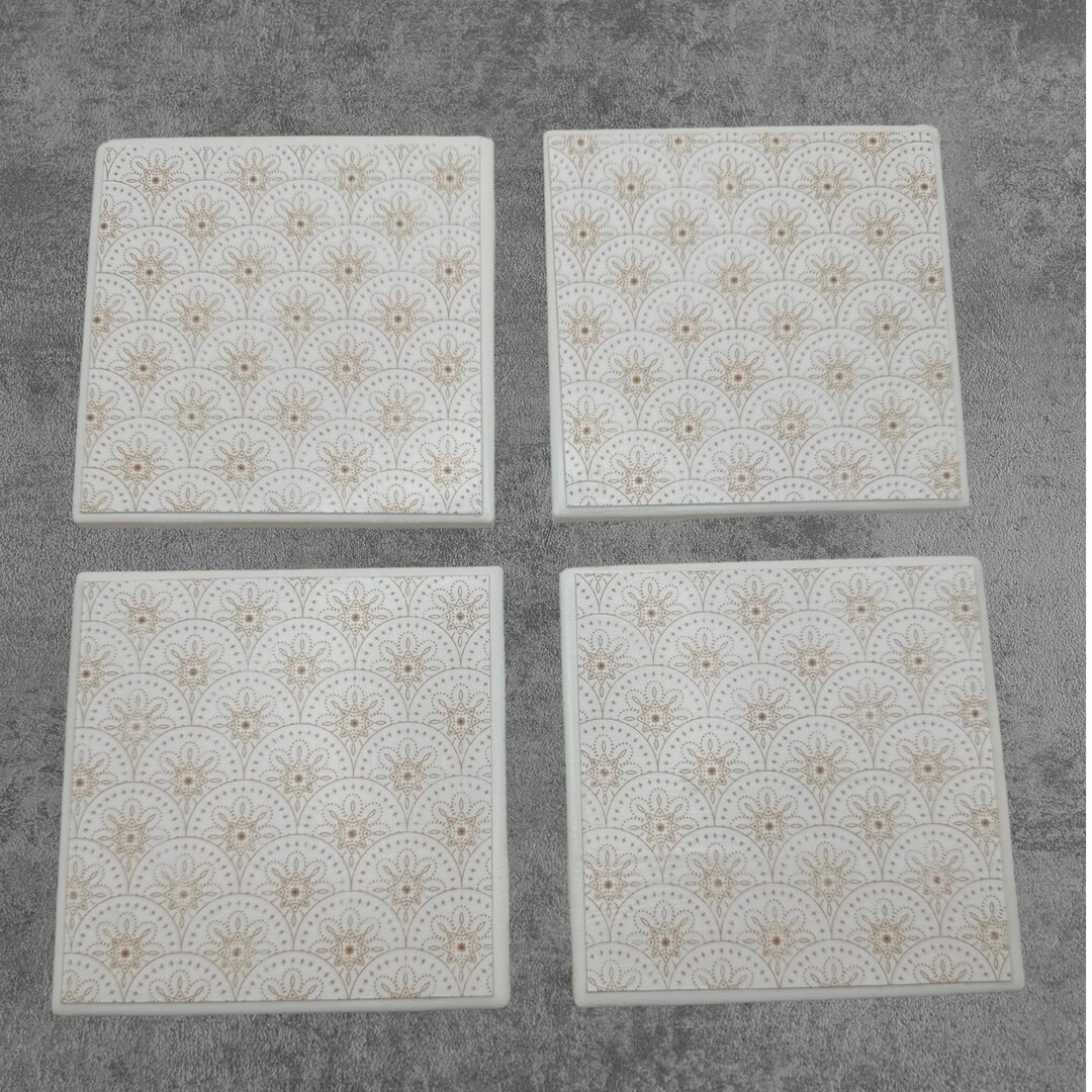 BOHO MOSAIC HANDMADE Ceramic Tile Coaster Set Handmade Drink Coaster ...