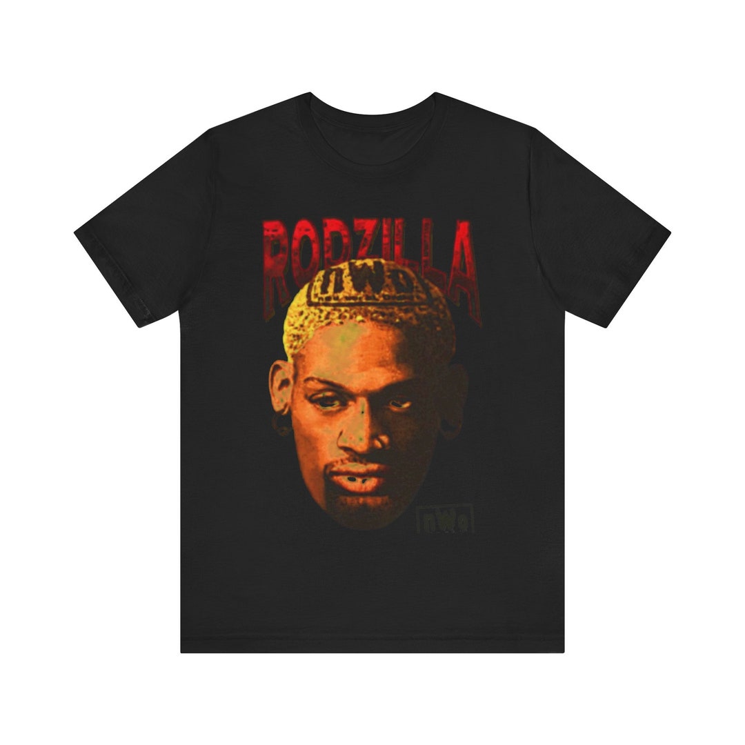 Dennis Rodman Rodzilla Face Graphic Tee Shirt Chicago Bulls Baskebtall ...