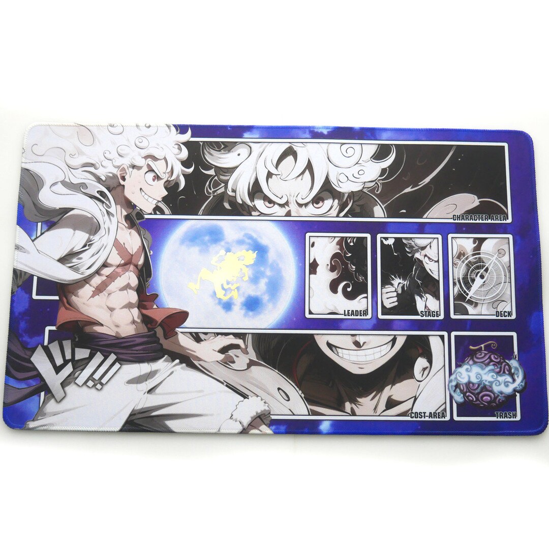 One Piece Playmat Monkey D. Luffy Ruffy Gear 5 With Holo Effect Sun God ...