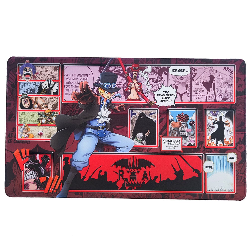 Playmat Sabo - Revolutionary Army With Zones Playmat Game Mat TCG Three ...