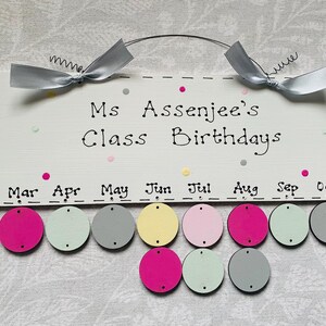 Personalised Classroom Birthday Board ~ Teacher, School, Pupil, Kids ...
