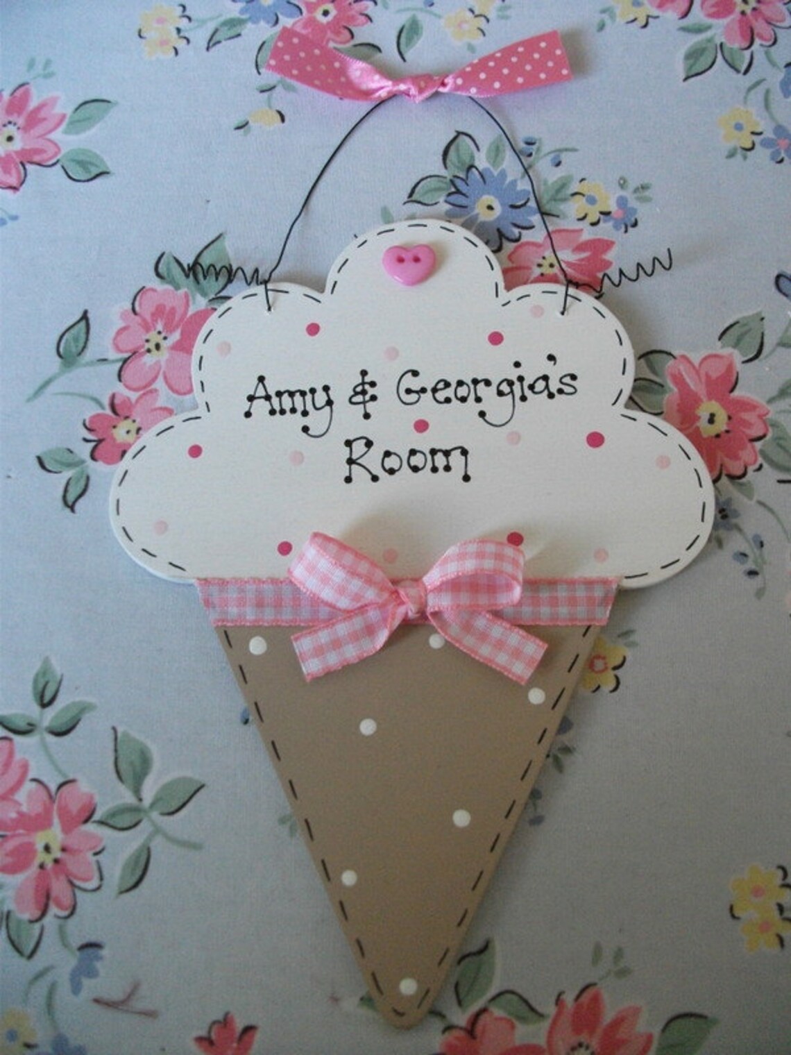 Personalised Cute ICE CREAM Shaped Sign Business Shop - Etsy