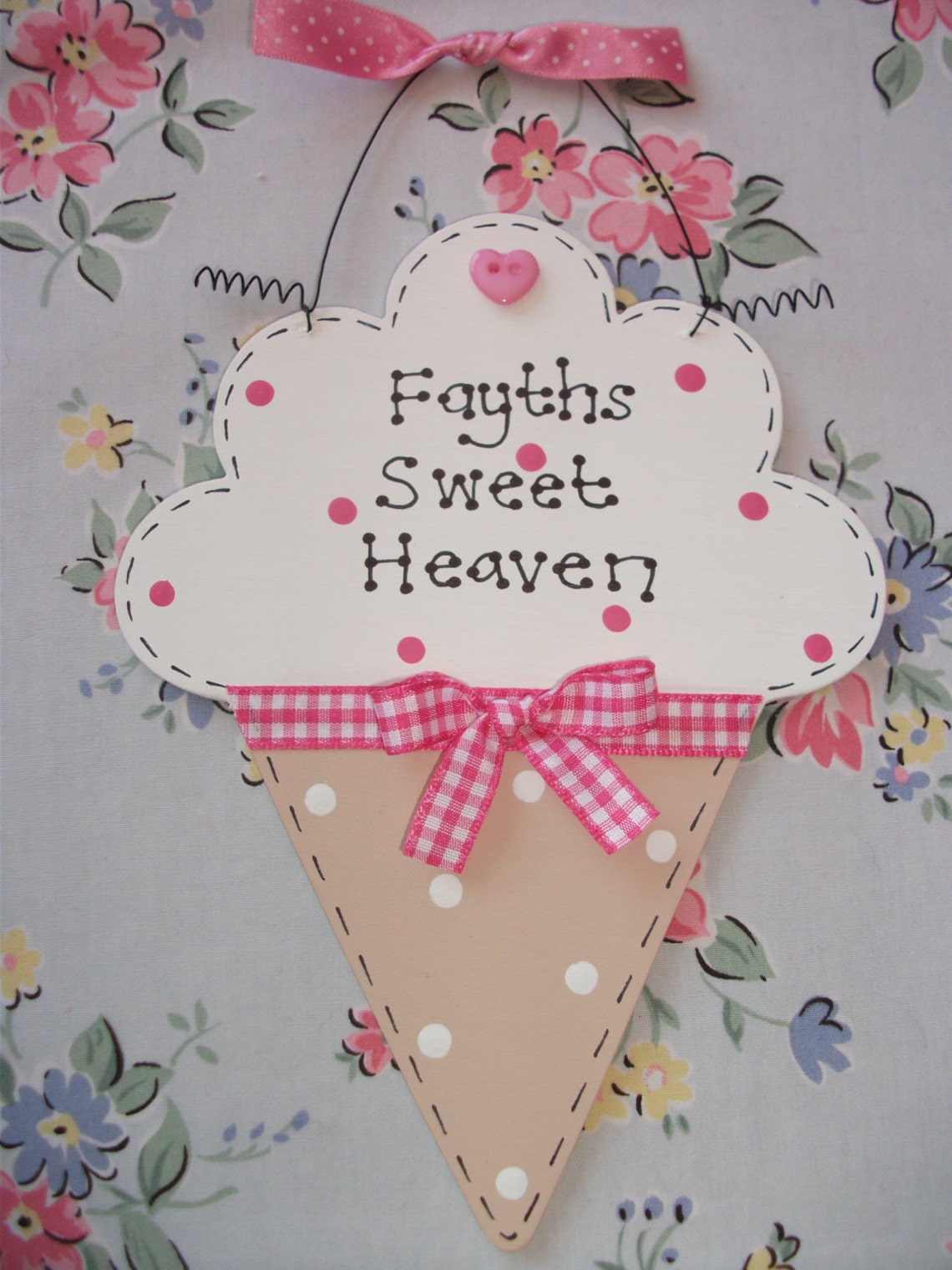 Personalised Cute ICE CREAM Shaped Sign Business Shop - Etsy