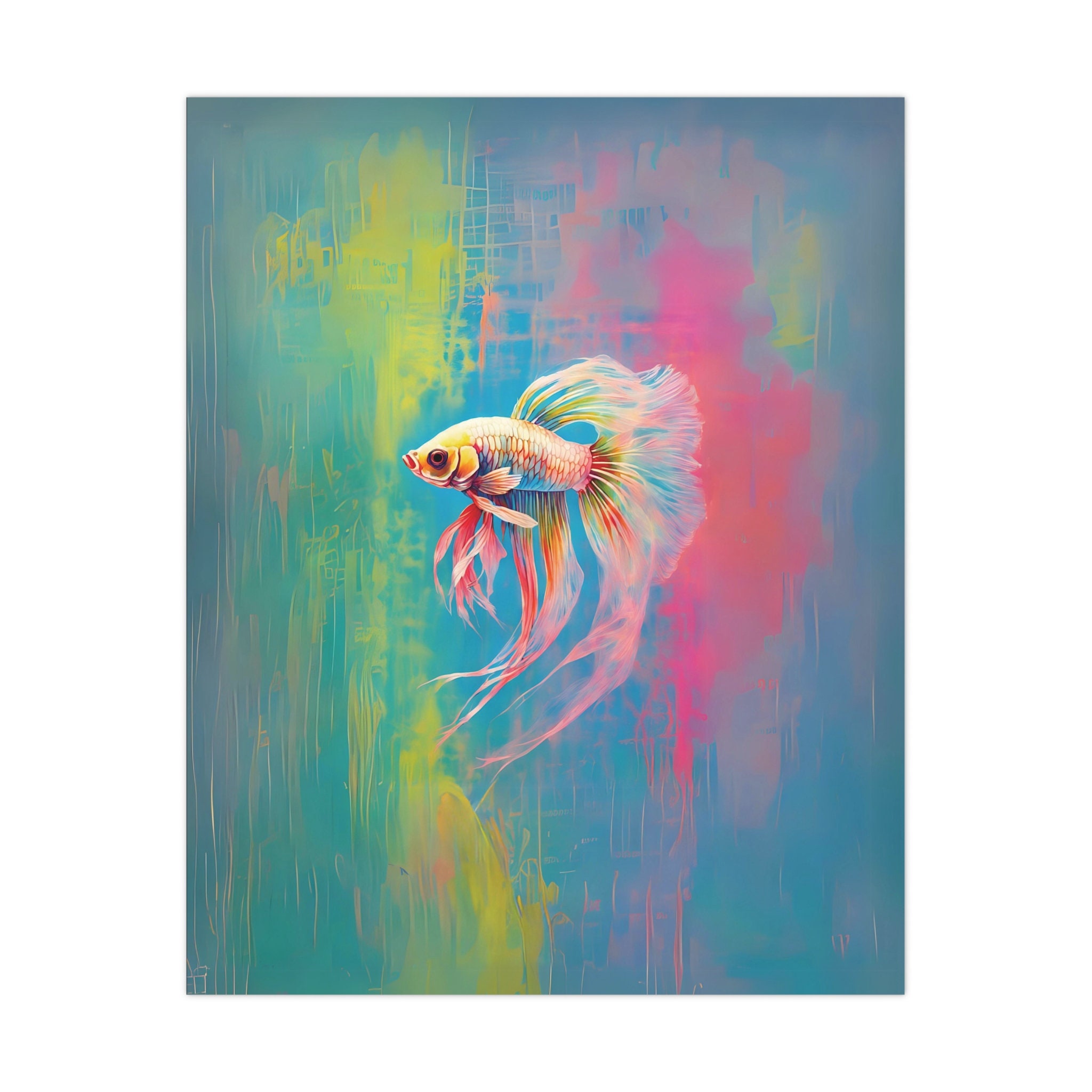 Fish Poster, Colorful Fish Poster, Colorful Poster, Bright Colors ...