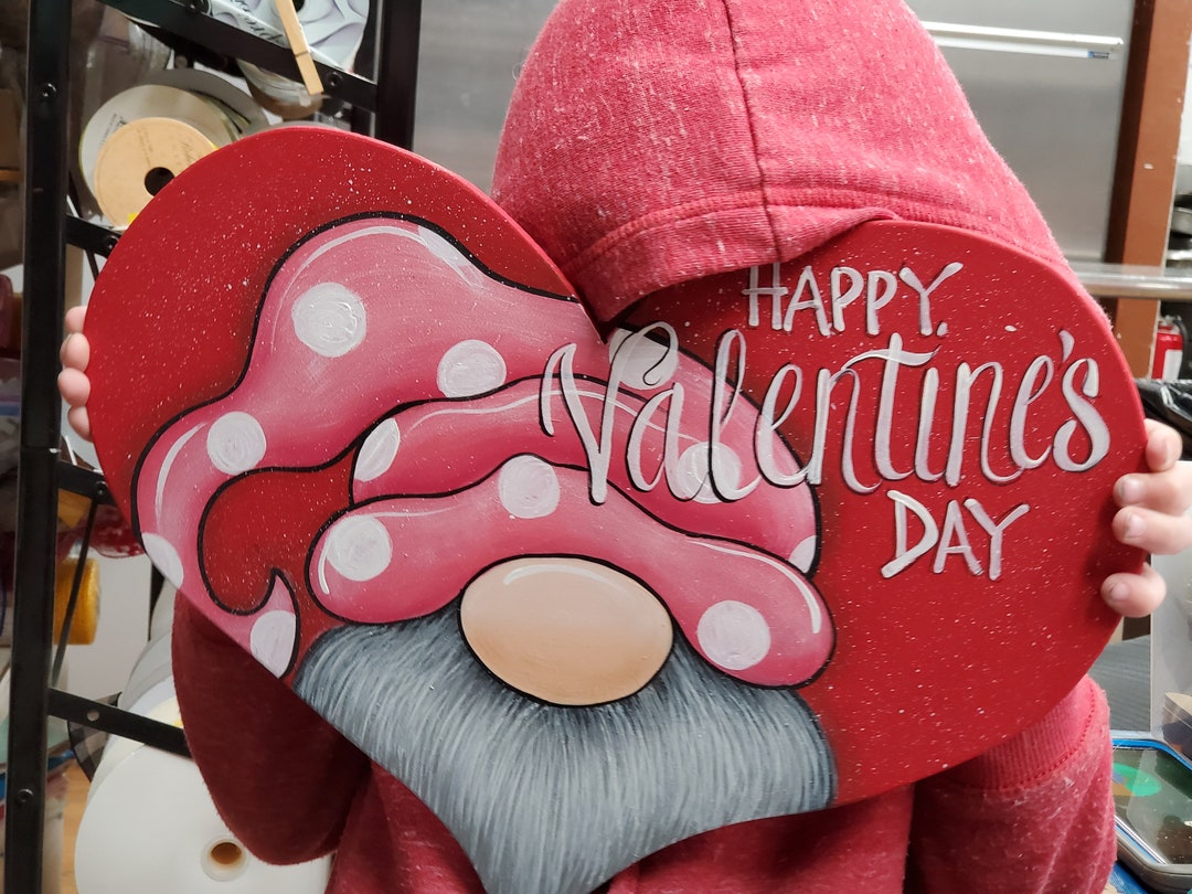 Digital Pattern, Valentine Gnome Heart, Painting Pattern, Gnome. DIY - Etsy