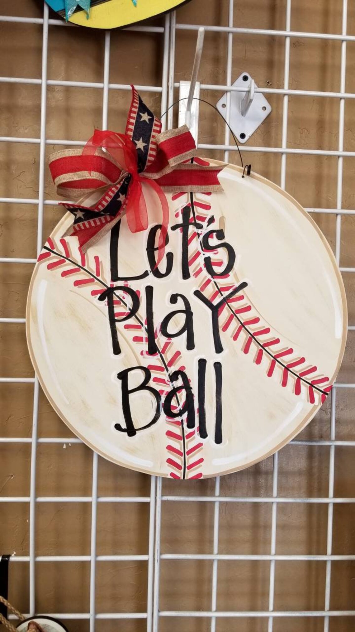 Baseball Door Hanger, Sports, Wood Baseball, Personalized, Door Hanger ...