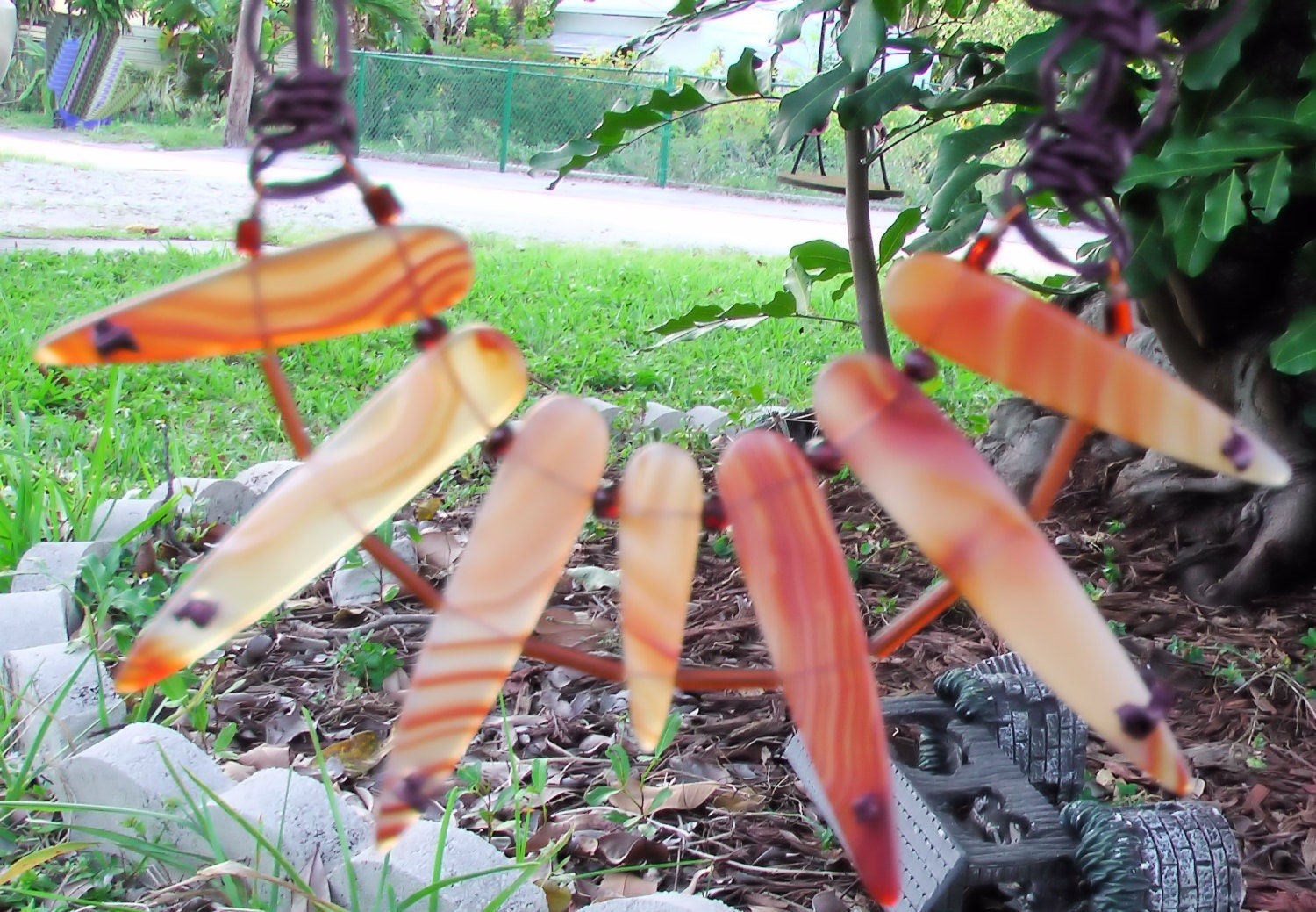 Earth Friendly Burnt Orange Agate Arkansas Stone Statement Necklace on ...
