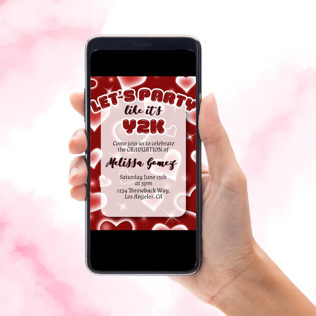 Y2K Graduation Party Invitation: 2000s Theme (digital Download) - Etsy