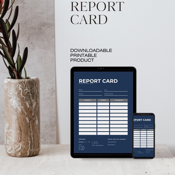 Homeschool Report Card - Etsy