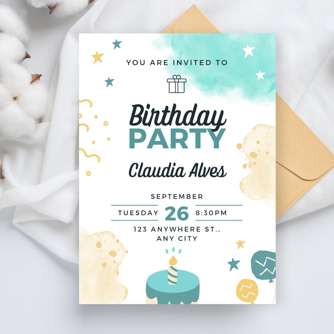 The Customize Your Birthday Bash With Our Editable Invitations ...