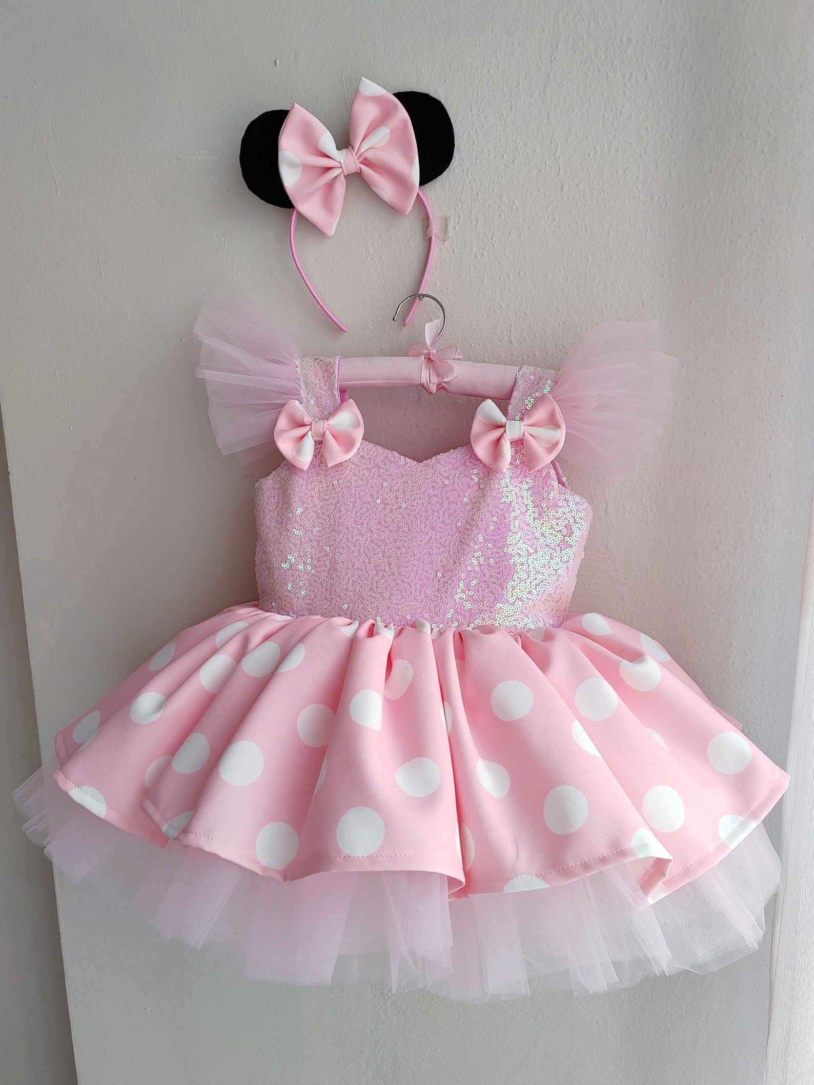 Minnie Mouse Costume,minnie Mouse Dress,baby Birthday Dress,birthday ...