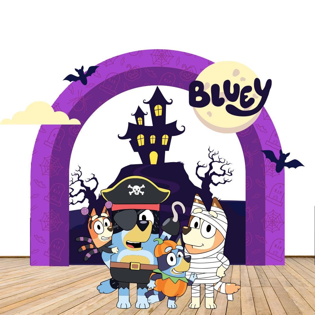 Bluey Halloween - Backdrops & Drops (easy to Edit in Photoshop and ...