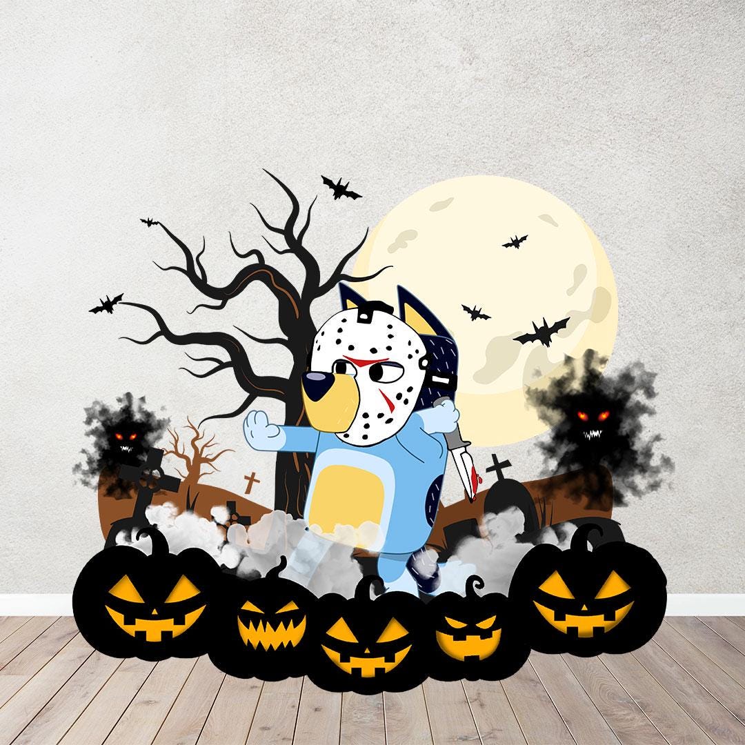 Bluey Halloween - Backdrops & Drops (easy to Edit in Photoshop and ...