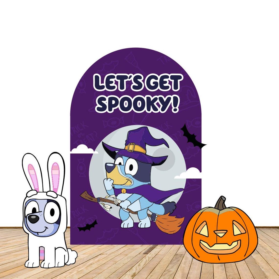 Bluey Halloween Backdrops & Drops easy to Edit in Photoshop and ...