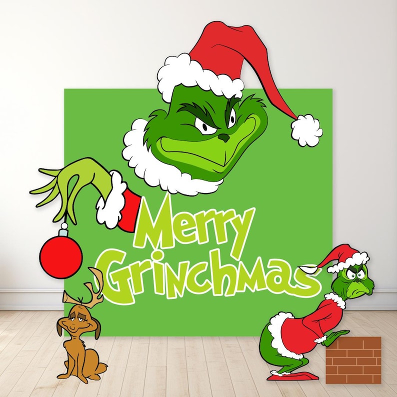 The Grinch Collection Backdrops & Drops (easy to Edit in Photoshop and ...
