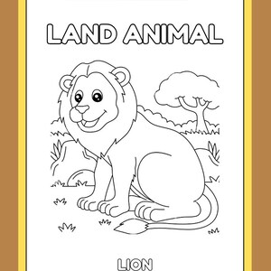 PRINTABLE Land Animals Coloring Pages. Kids Party Games, Jungle ...