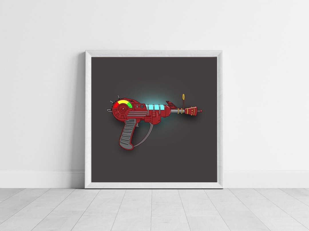 Ray Gun | Retro Sci-fi Gun Artprint, Vintage Decor, Geek Wall Art ...