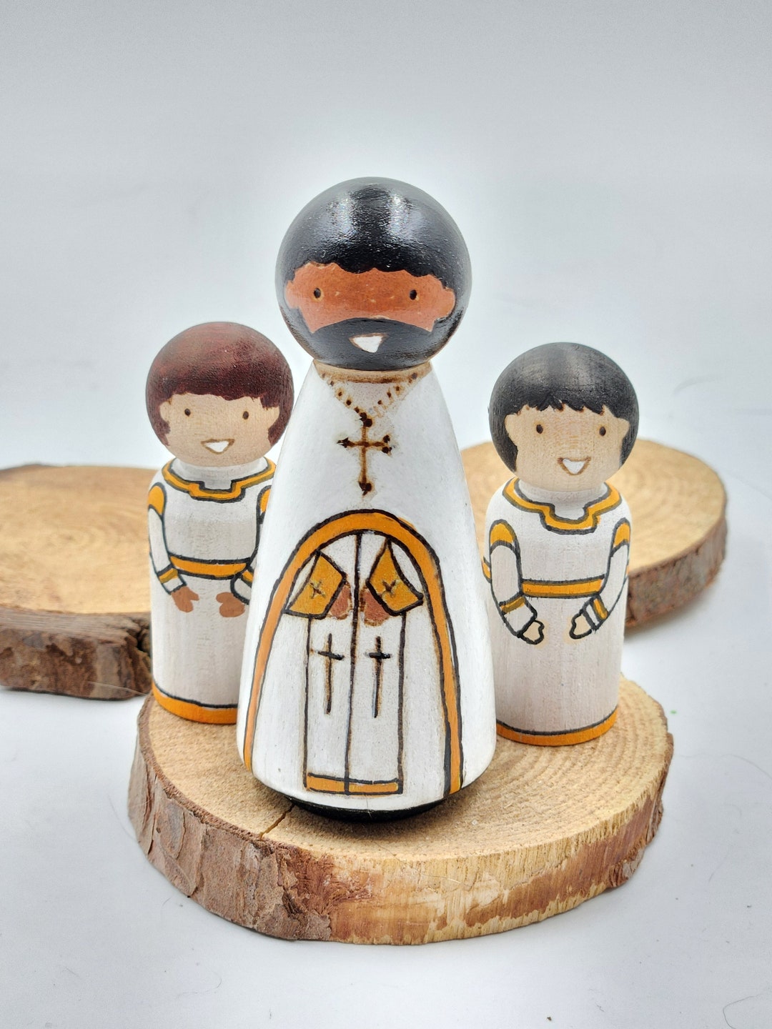 Multicultural Orthodox Priest and Acolytes Peg People - Etsy