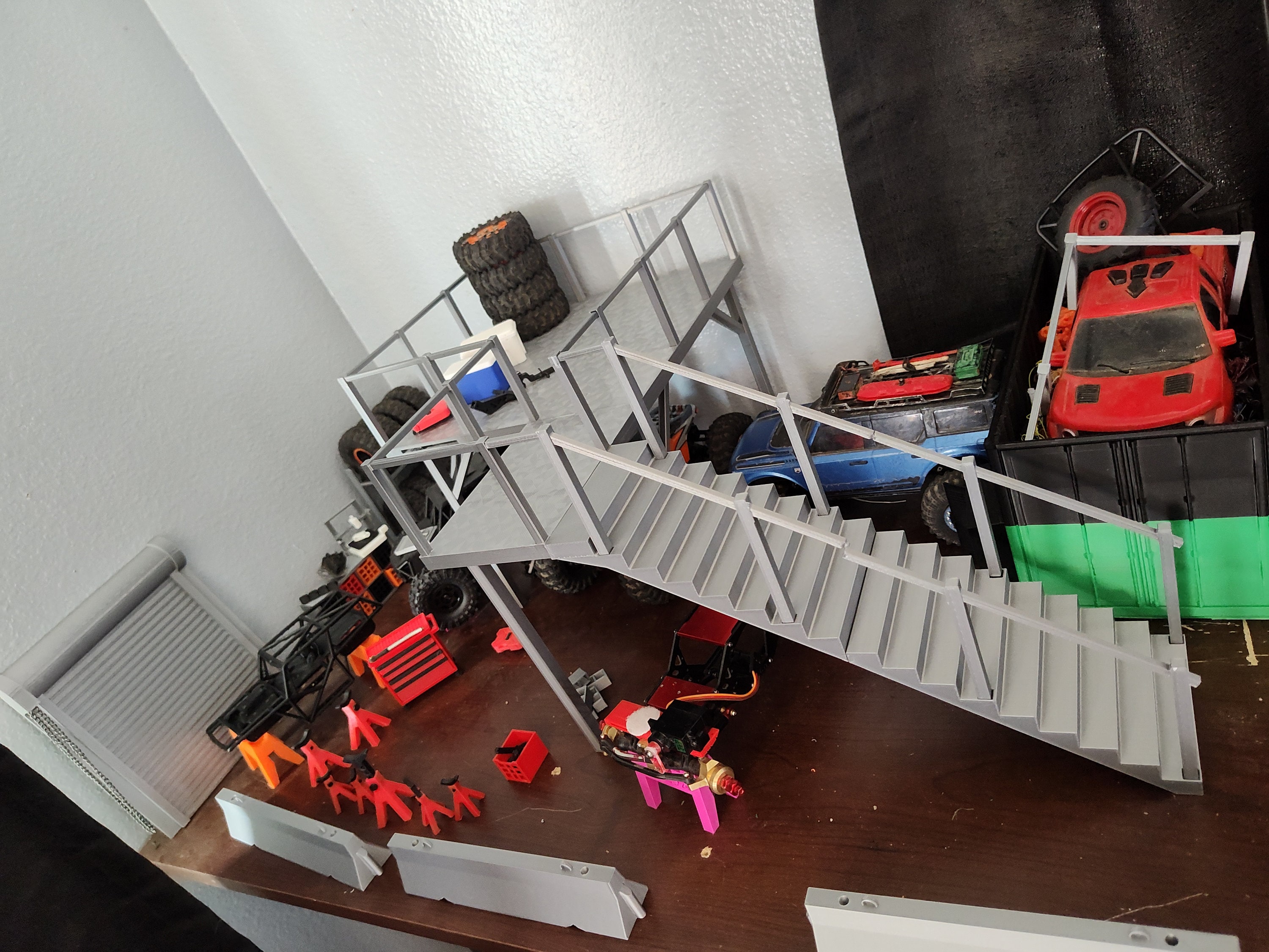 RC Garage Loft and Stairs 1\18th Scale - Etsy UK