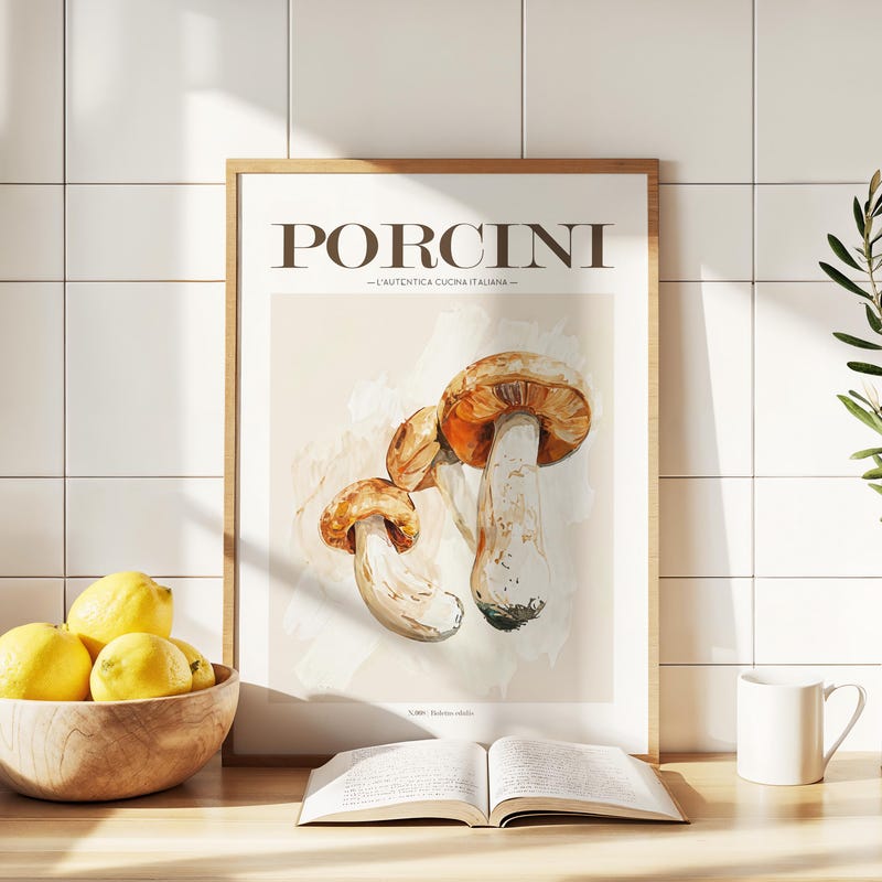 Mushroom Poster - Etsy