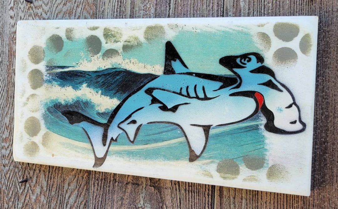 Hammerhead Graffiti Art Painting on Original Art on Canvas - Etsy