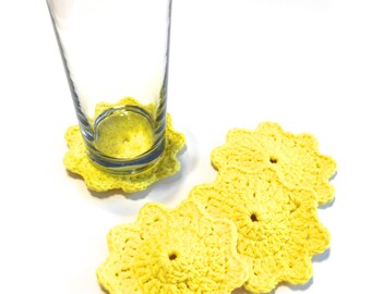 Yellow Coasters | Etsy