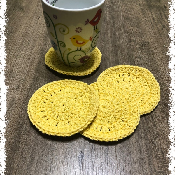 Yellow Coasters - Etsy